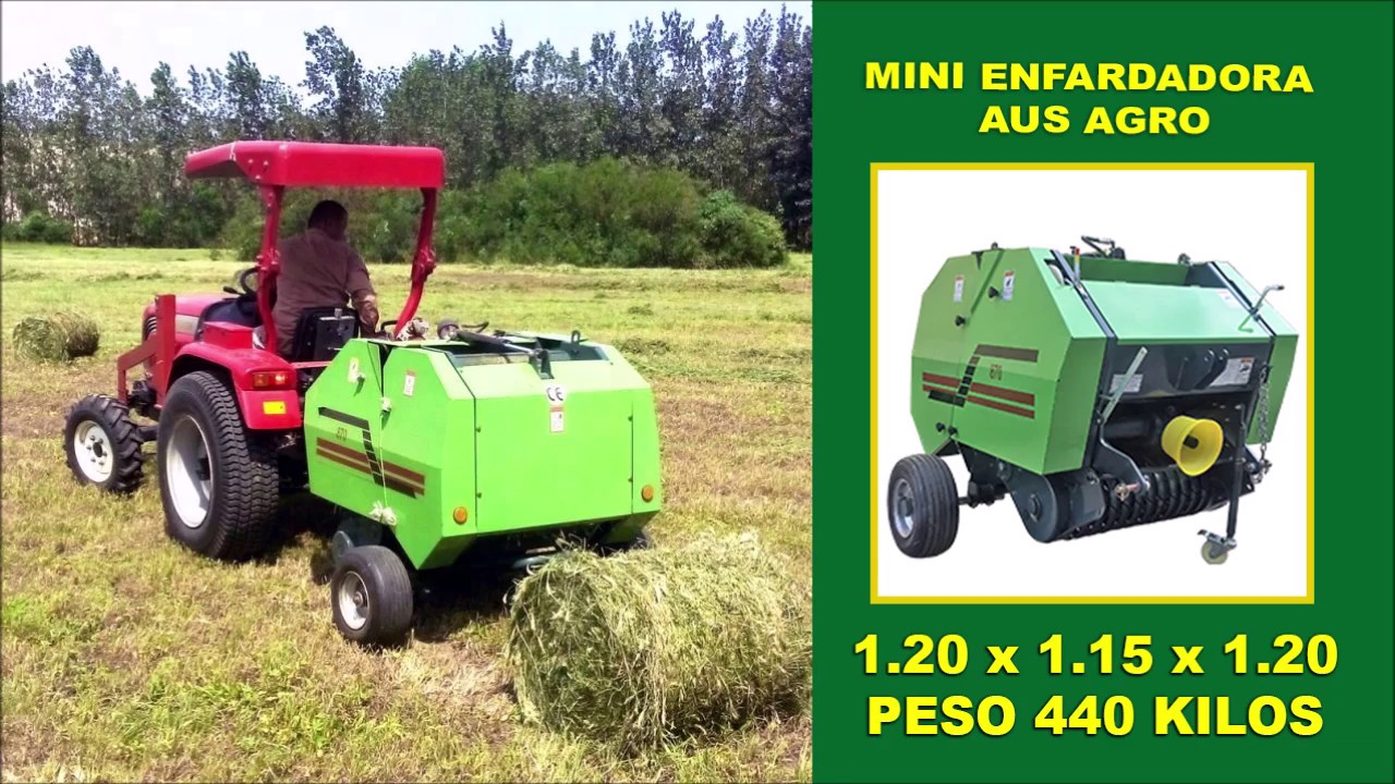 MINI ENFARDADORA Y EMBALADORA DE FARDOS AUS AGRO #rotoenfardadoras # ...