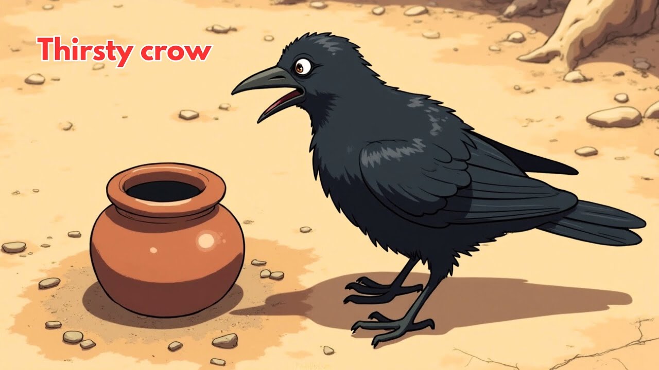 The Thirsty Crow | Moral Story for Kids | Animated English Story with ...
