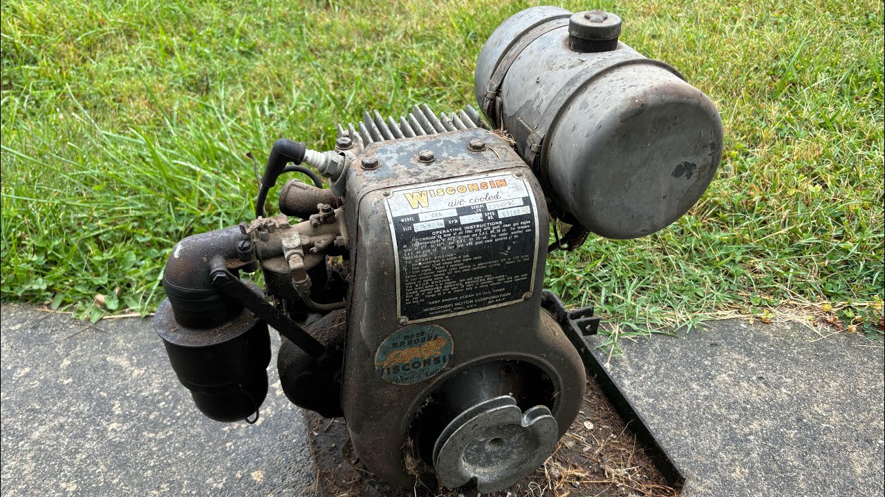 1955 Wisconsin Akn running after 30 years - YouTube