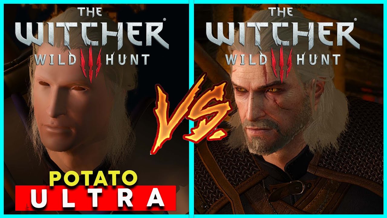 THE WITCHER 3 – Graphics Comparison Ultra Potato Mode vs Ultra PC ...