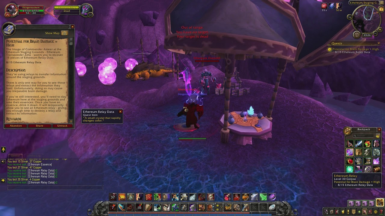 World of Warcraft: Potential for Brain Damage = High - Quest ID 10385 ...