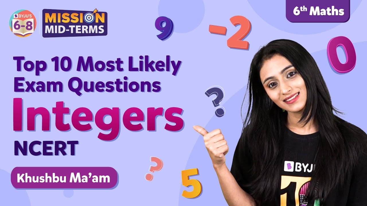 Integers Class 6 Important Questions & Answers | NCERT Solutions for ...