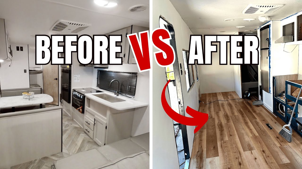 STUNNING RV Remodel | NEW Flooring! (RV Remodel Series | Part 4) - YouTube