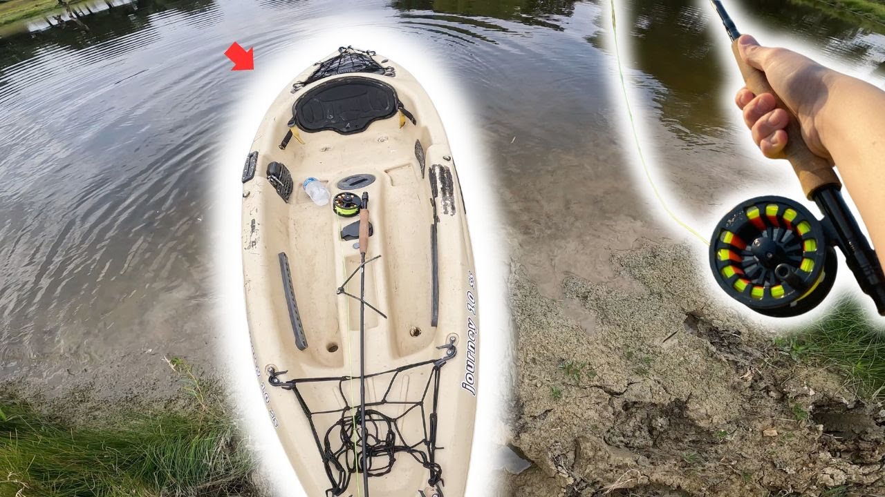 Taking The TEMU BUILT KAYAK Fly Fishing (Catch, Clean, Cook) - YouTube