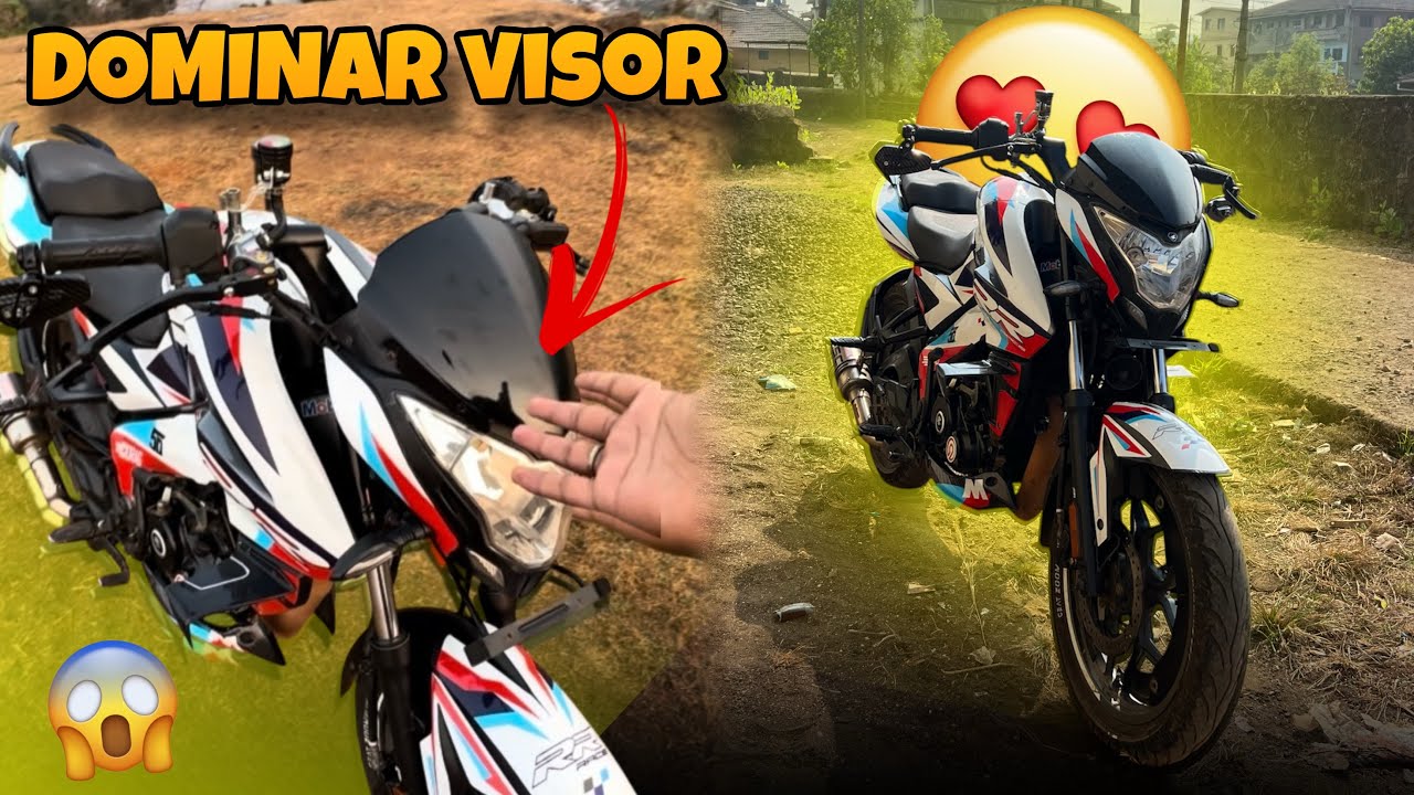 Dominar Visor Mod On NS 125 🔥 - YouTube