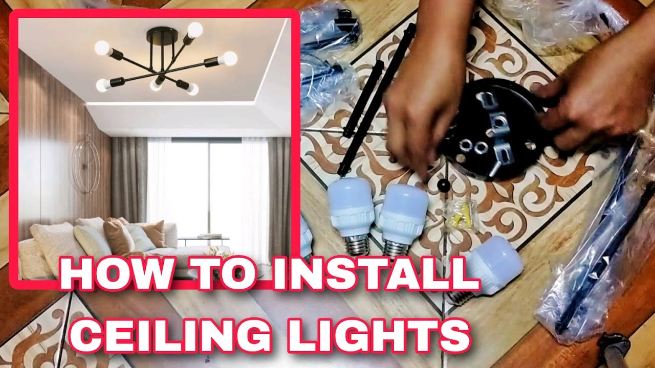HOW TO INSTALL CEILING LIGHTS / UNBOXING NORDIC CEILING LIGHTS - YouTube