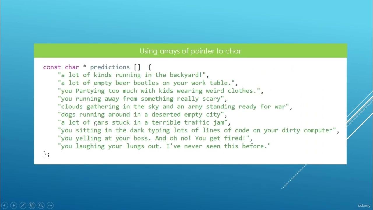 005 Arrays of pointer to char - YouTube
