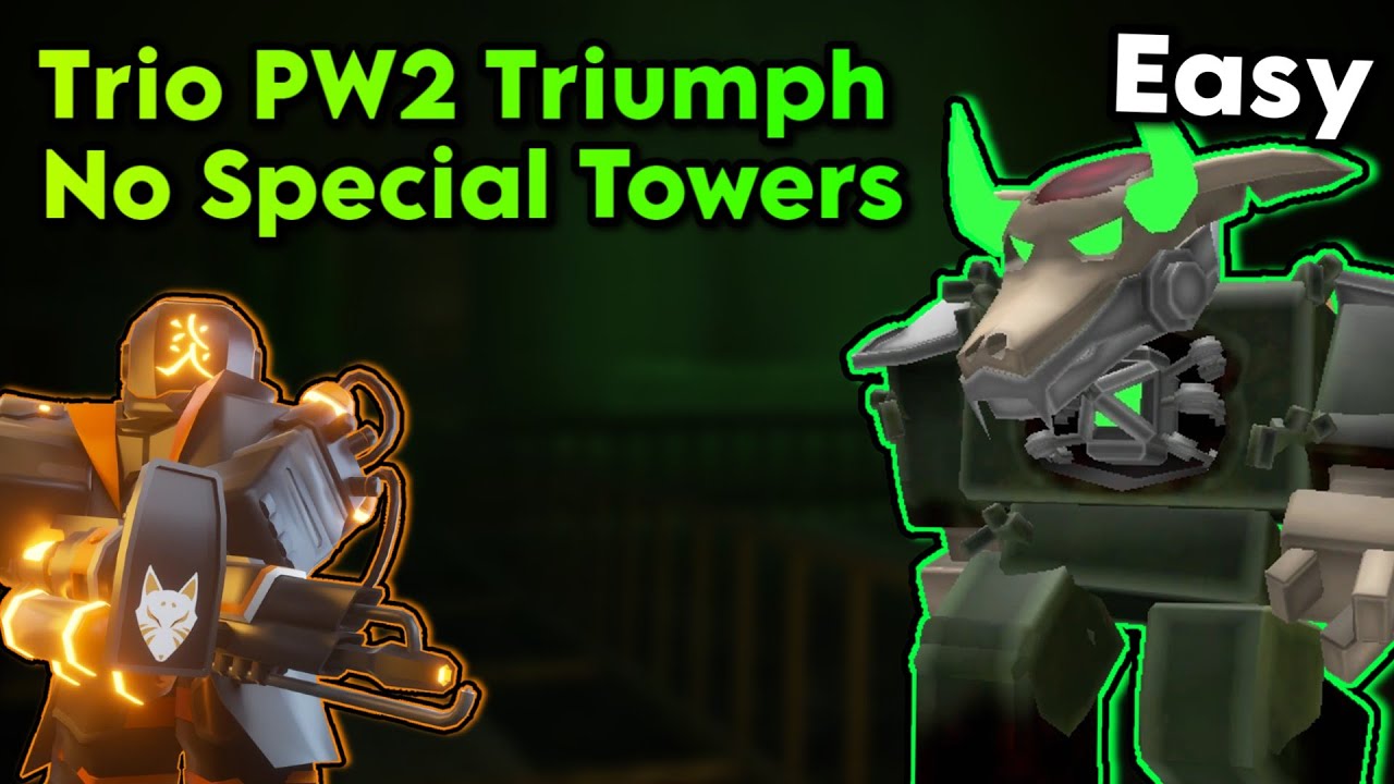 Trio PW2 Triumph with No Special Towers | Tower Defense Simulator - YouTube