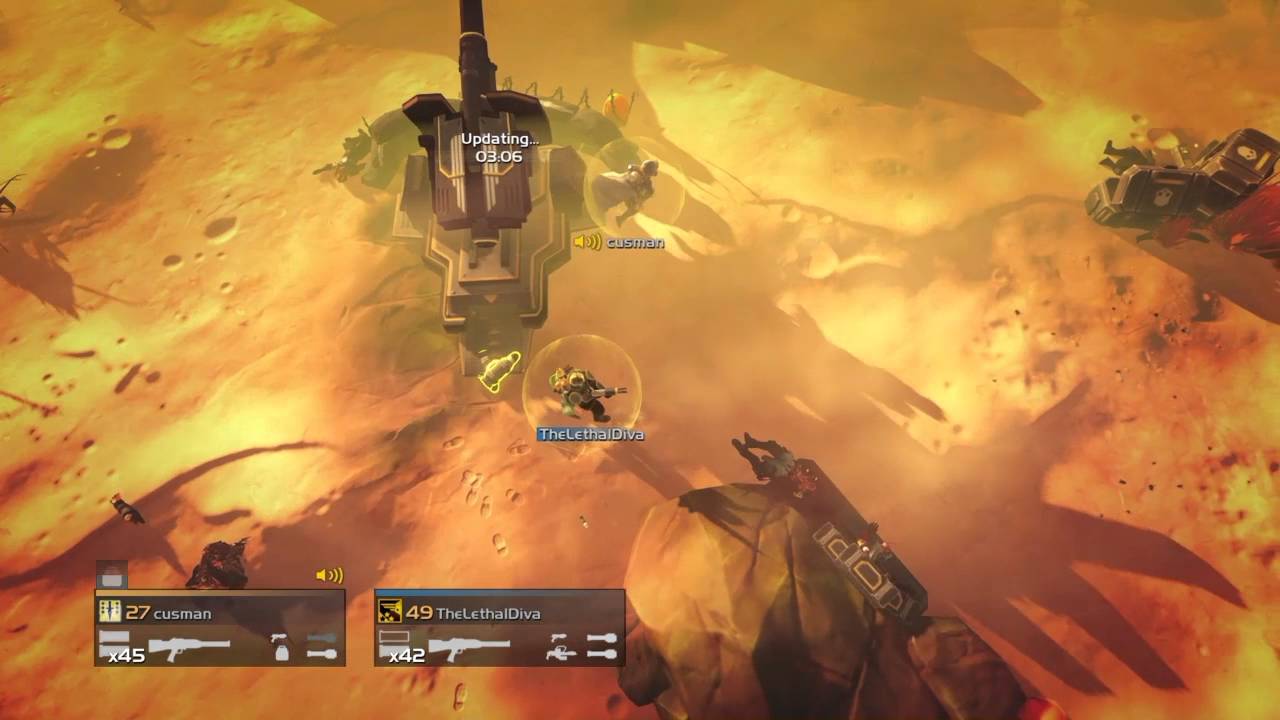Helldivers - 2P DBS-2 'Double Freedom' vs Bugs - YouTube