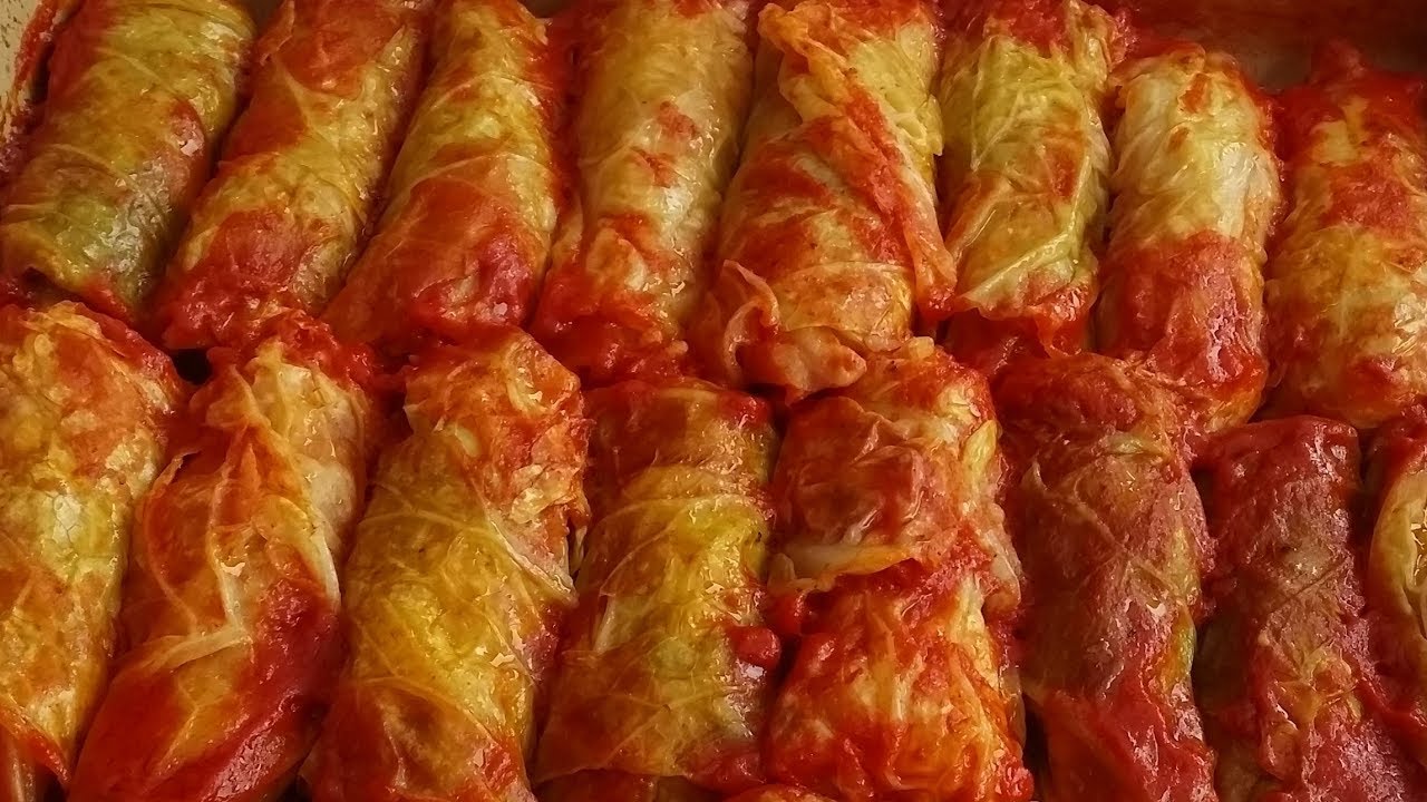 Cabbage Rolls With Ground Beef And Rice Youtube