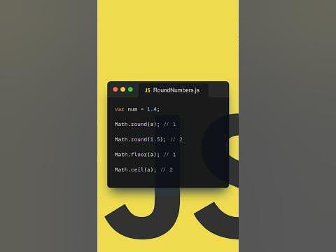 Beginner JS Tutorial Round Numbers Math.round #shorts #javascript - YouTube