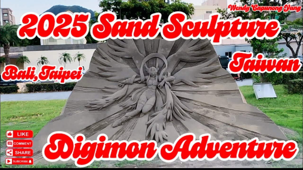 DIGIMON ADVENTURE SAND SCULPTURE 2025 BALI,TAIPEI TAIWAN - YouTube