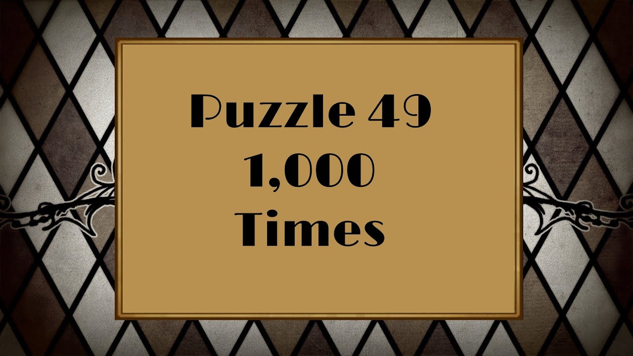 Professor Layton and the Curious Village - Puzzle 49: 1,000 Times - YouTube