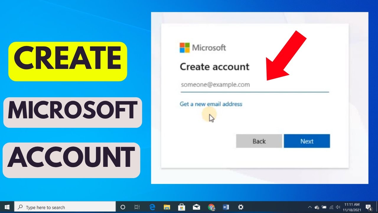 How to Create Microsoft Account on Windows 10 - YouTube