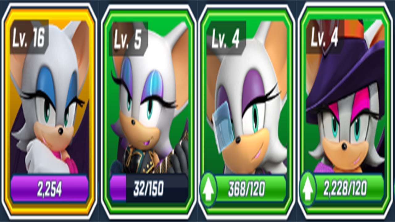Sonic Forces All 4 Rouge Skins Battle: Rouge vs Rockstar vs Elite Agent ...
