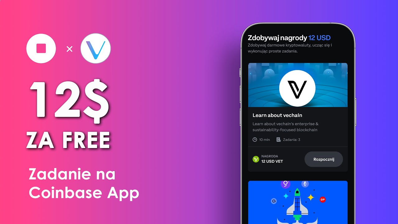 VeChain + Coinbase - 12$ za szybkie zadanie i quiz - YouTube