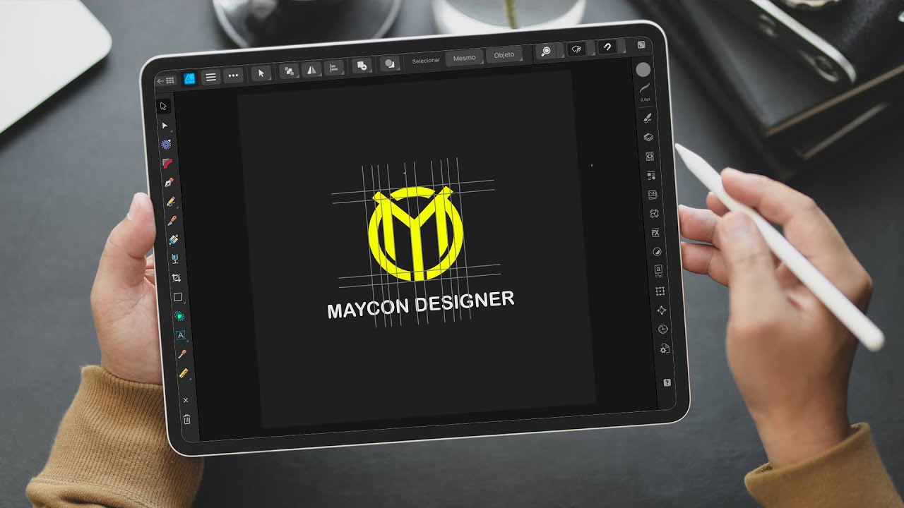 Como criar um logotipo moderno em seu iPad - Logo Design - YouTube