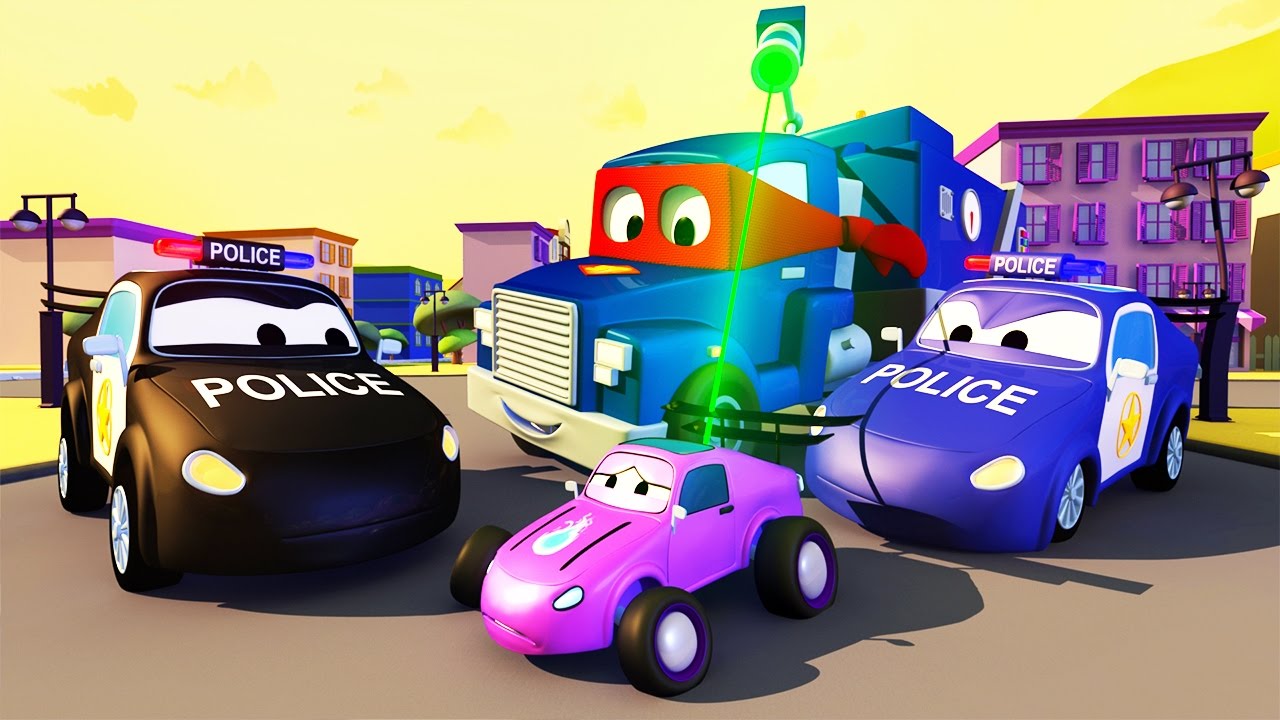 CARL the SUPER TRUCK is the POLICE TRUCKS in CAR CITY | TRUCKS CARTOON ...