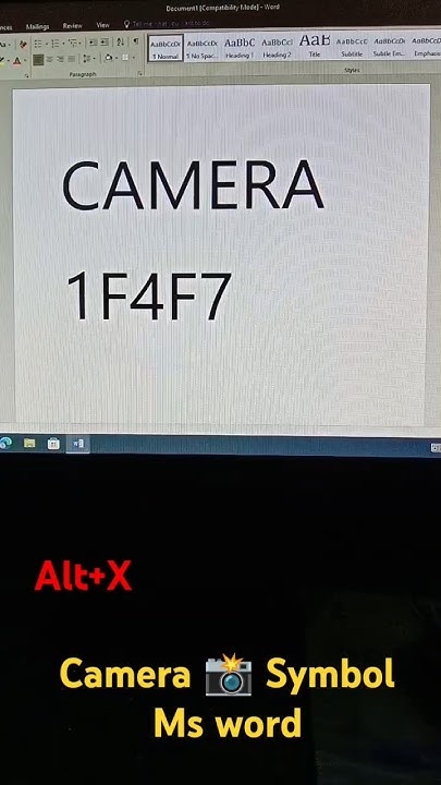 Camera 📸 symbol shortcut keyboard in Ms word #msoffice#computer#shortcutkeys #keyboard#windows# ...