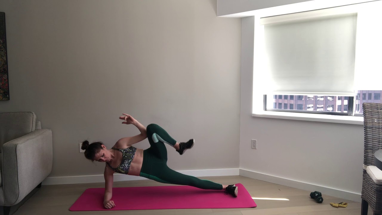 Side Plank Crab Crunch - YouTube