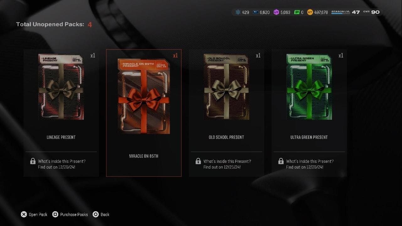 MUT Christmas Present Pack Opening Miracle on 85th Madden 25 Madden Ultimate Team Gifts - YouTube