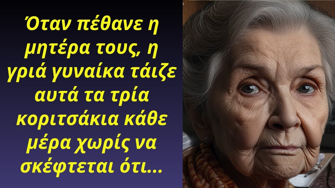 Όταν πέθανε η μητέρα τους, η γριά γυναίκα τάιζε αυτά τα τρία κοριτσάκια ...