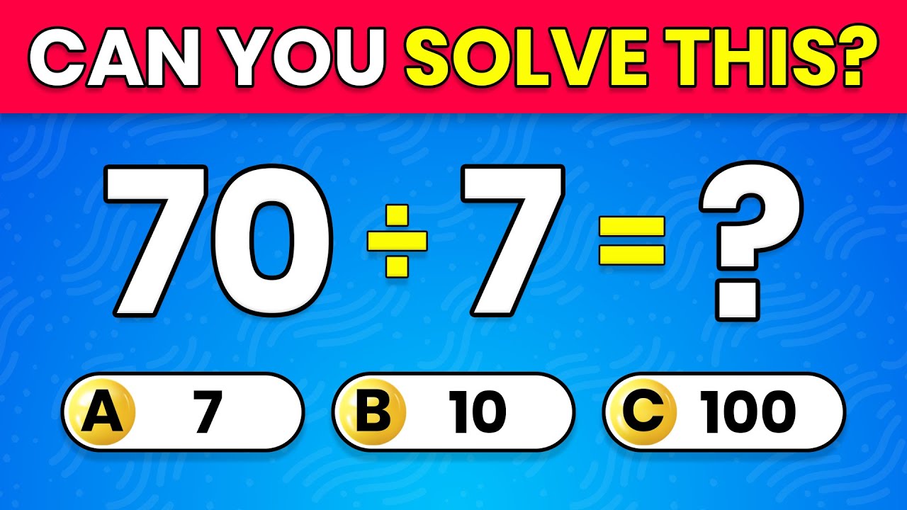 🧮 50 Speed Math Questions | Can You Calculate Faster Than A Phone? ⚡ ...