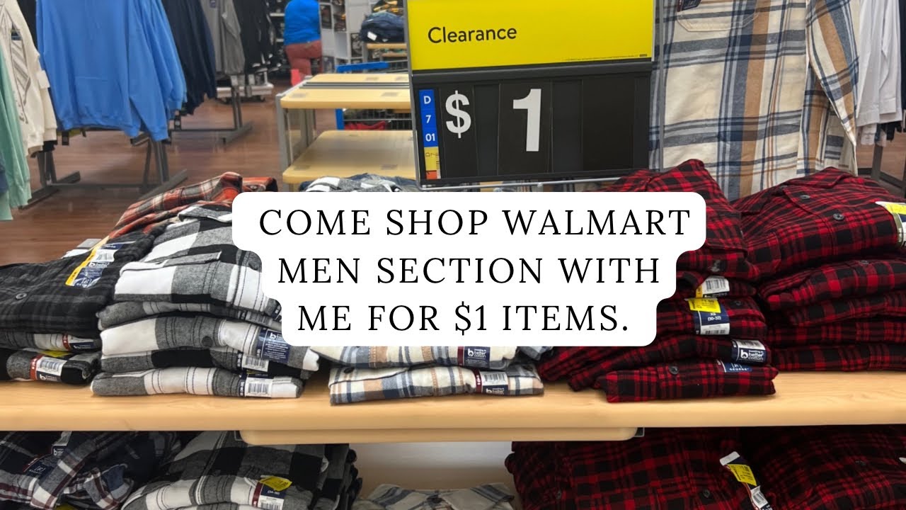 Come shop Walmart Men section with me for $1 items. # ...