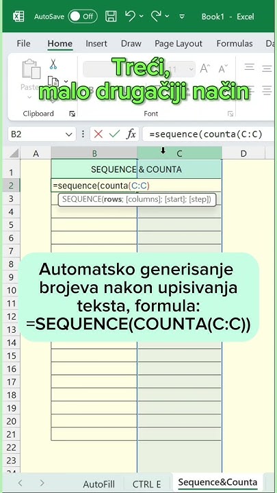 Generisanje brojeva i teksta u Excel-u #Excel #ctrl #numbers - YouTube