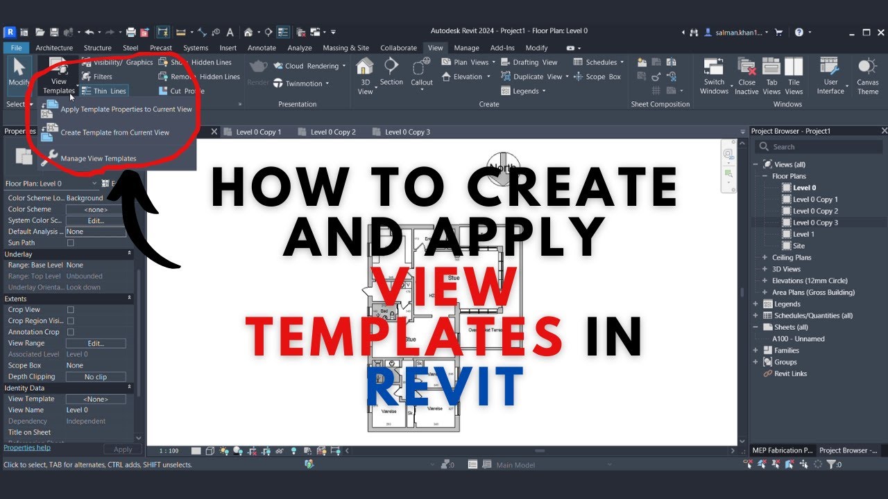 How to Create and Apply View Templates in Revit (Step-by-Step) - YouTube