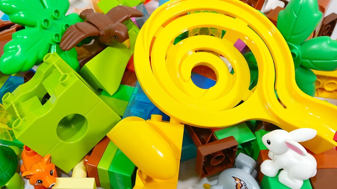 Satisfying Building Blocks☆Marble Run ASMR Swirl funnel, pits and cup ...