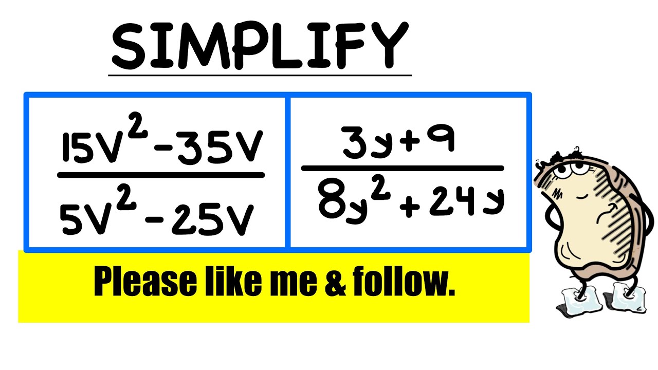 Simplifying a ratio of polynomials using GCF factoring - YouTube
