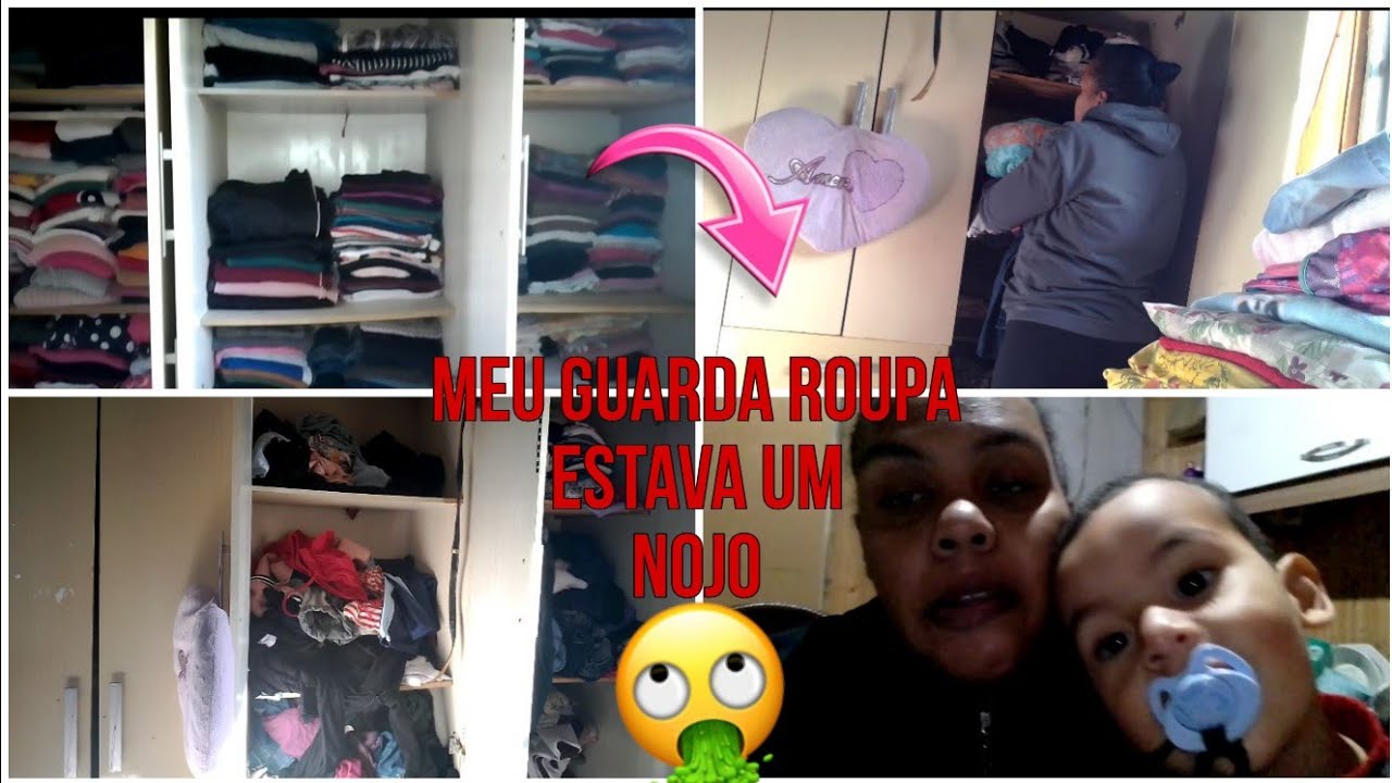 Vlog faxina no meu Quarda roupa 🤮ficou bem limpinho e organizado. - YouTube