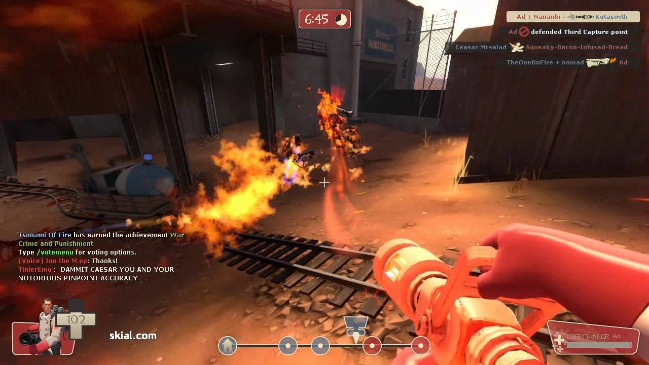 TF2 - Medic kritzkrieg, Crocket heaven on Badwater [Commentary] - YouTube