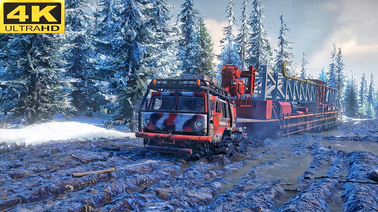 Big Trailer Delivery😱In Garage SnowRunner Gameplay - YouTube