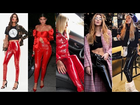 Affordable shiny vinyl latex leather pants#how to style latex pants&leggings outfits ideas