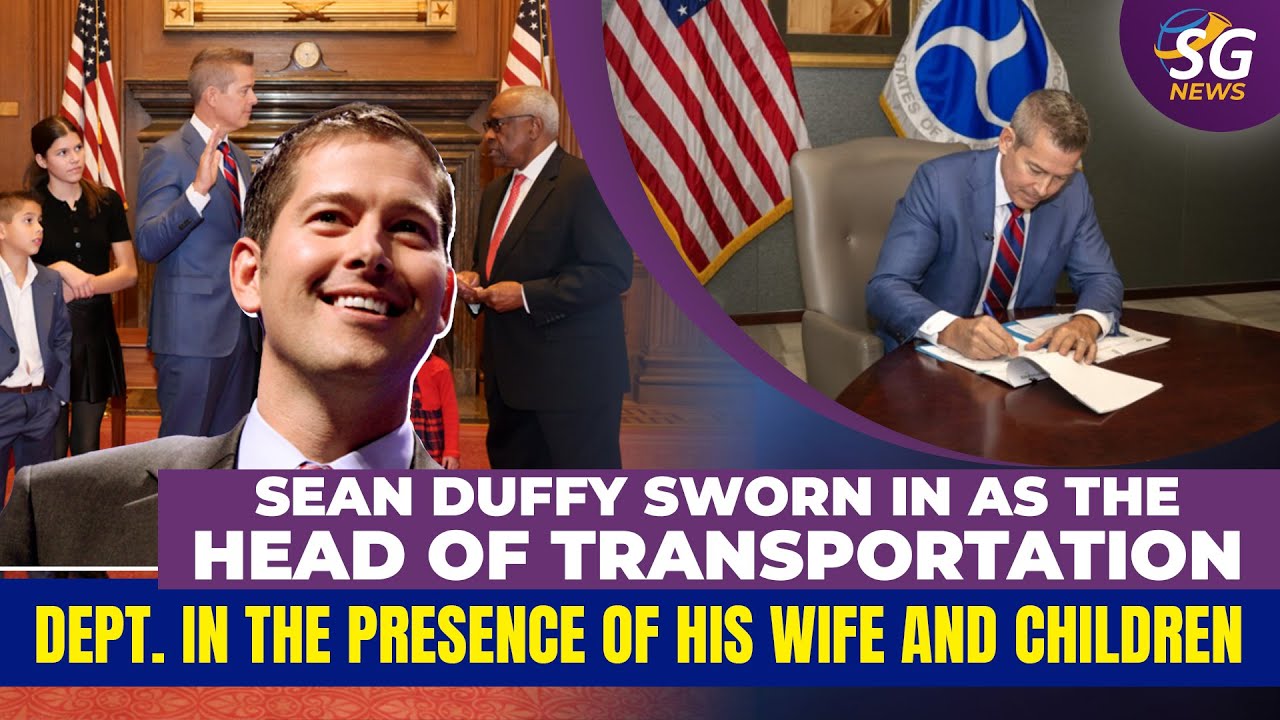 SEAN DUFFY SWORN IN AS THE HEAD OF TRANSPORTATION DEPT. IN THE PRESENCE ...