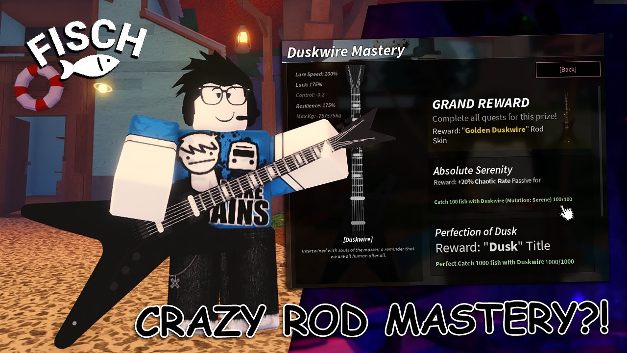 The New DUSKWIRE ROD MASTERY in Roblox FISCH! - YouTube