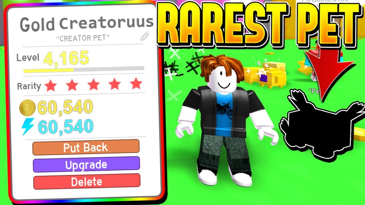 ROBLOX NOOB GETS THE RAREST PET IN PET SIMULATOR! *FUNNY* - YouTube