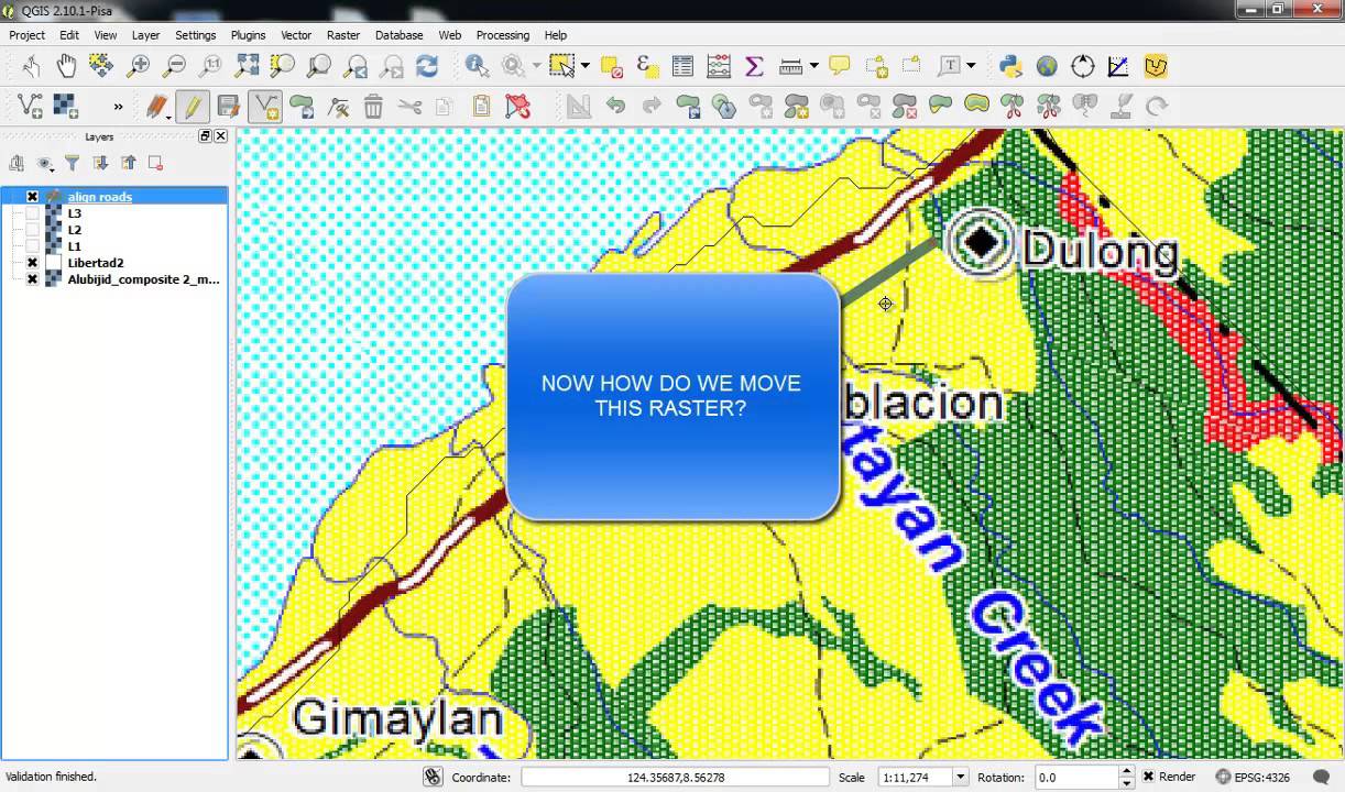 QGIS Tutorial Tricks: Manually Moving Raster using RasMover - YouTube