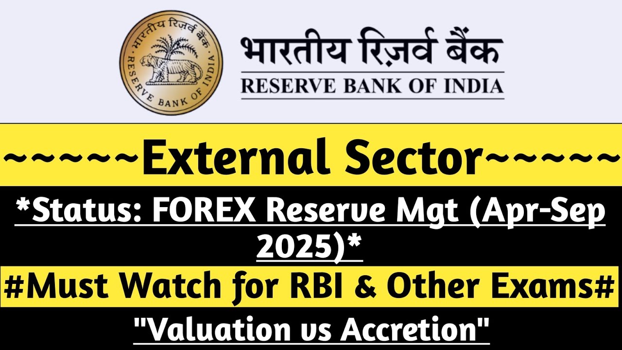 RBI Forex Management Report | Apr to Sep 2025-26 - YouTube