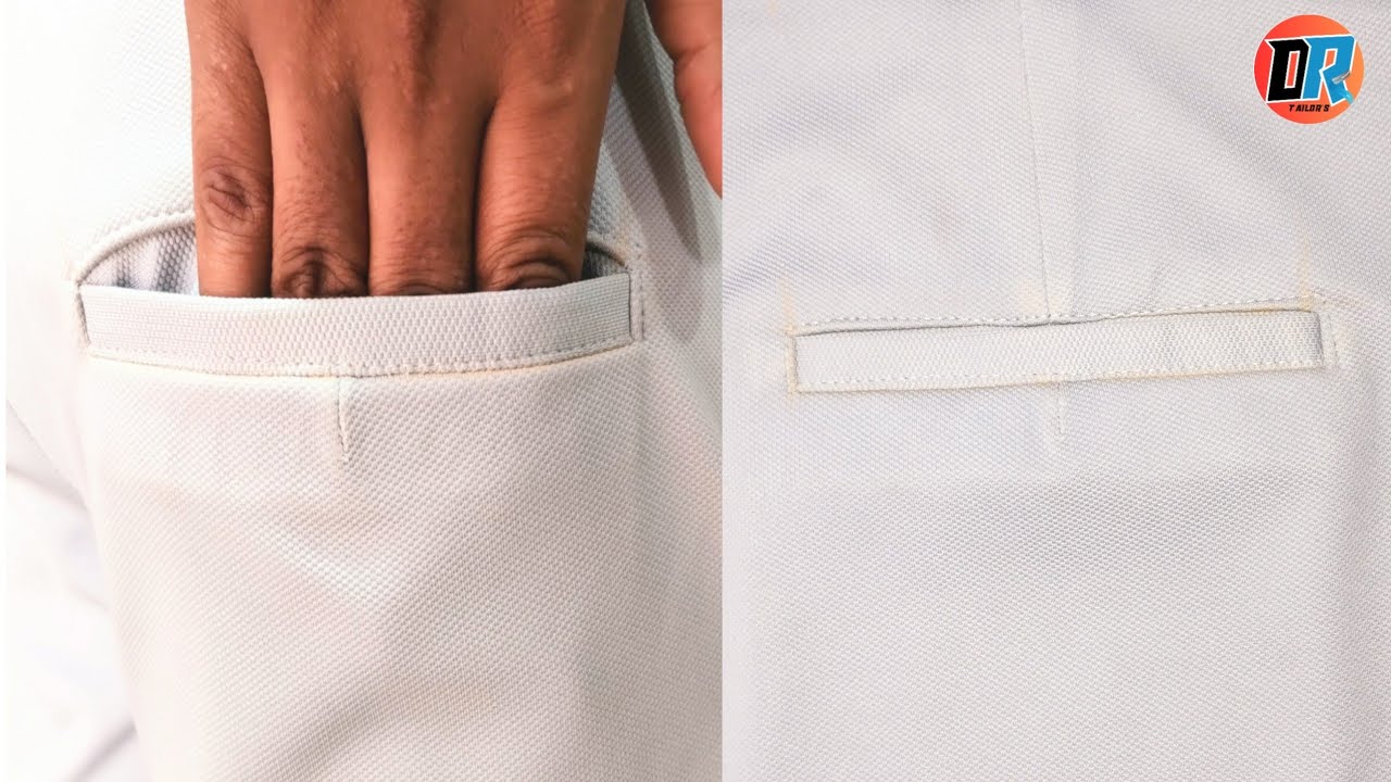Easy to sew single welt pocket with simple method | Bone welt pocket ...