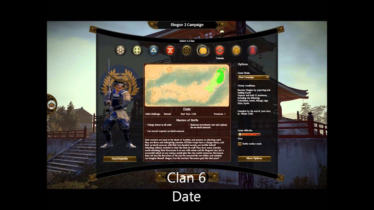 Shogun 2 - Clan overview - YouTube