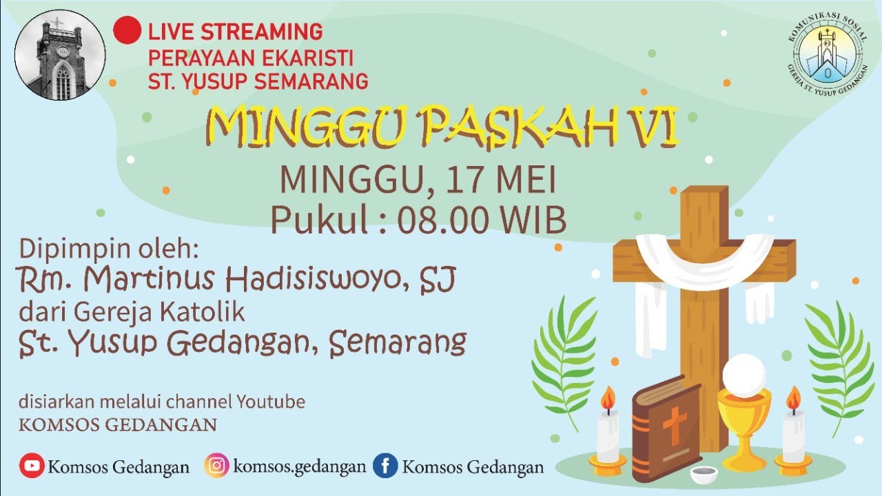 Misa Minggu Paskah Vi 2020 Youtube