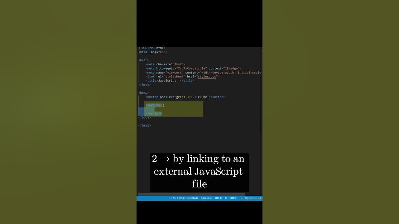 🧬 Javascript 2a 🧬 Add Javascript To Html 🧬 Javascript Js Coding Omg