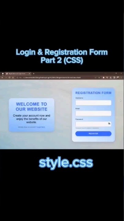 Login & Registration Form part 2 (CSS) #html #css - YouTube