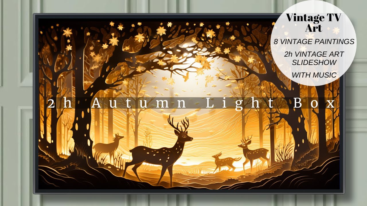 Autumn Lightbox Art | Fall Forest | Autumn Vintage | Fall Magical Woods ...