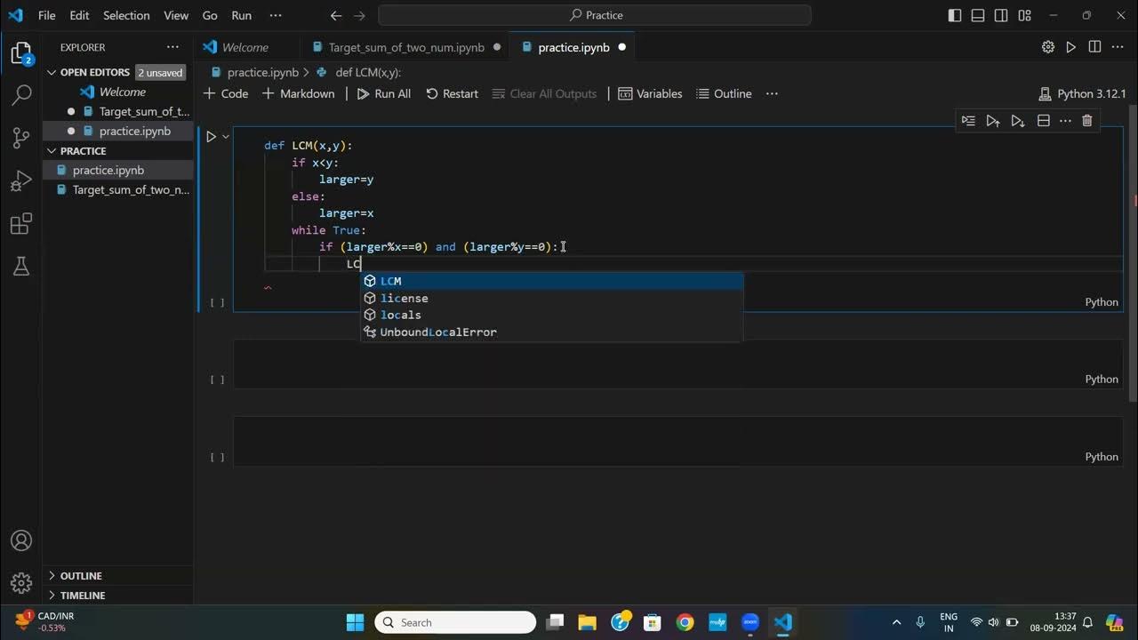 Frequently Asked python interview question.Find the LCM of two numbers. - YouTube