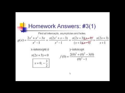 Features of Rational Functions: Problem Set #1 - YouTube