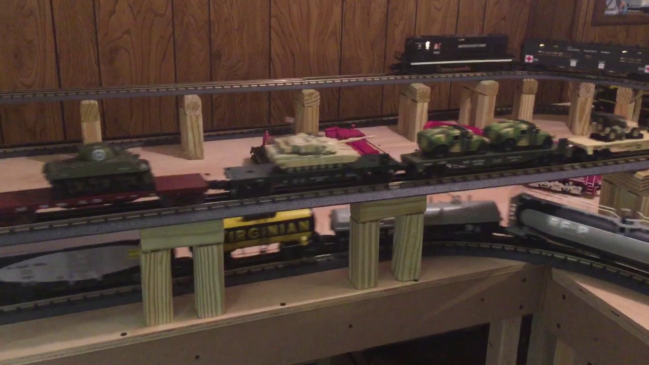 MTH Train Layout-US Army Train - YouTube